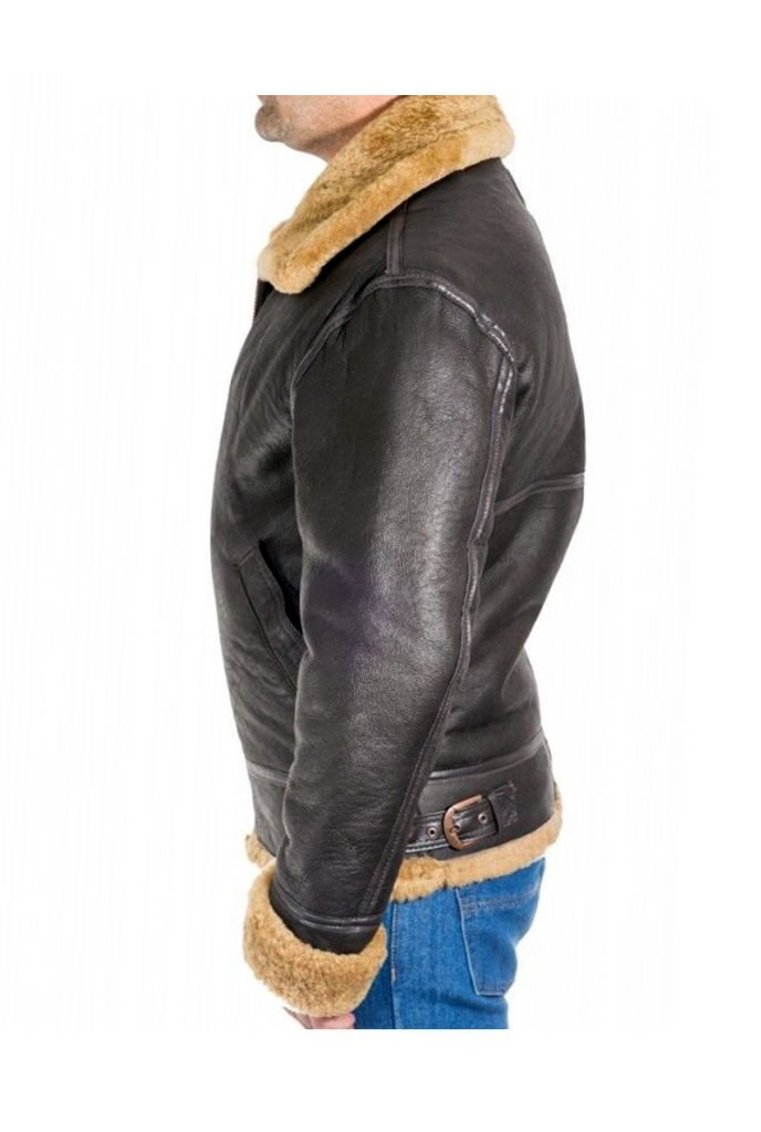 tom hardy dunkirk farrier shearling bomber leather jacket