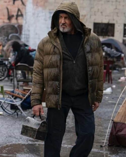 Sylvester Stallone Samaritan Brown Puffer Jacket - Skinoutfits